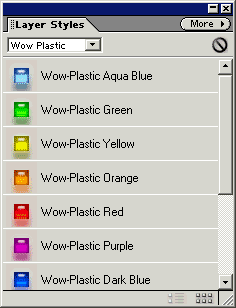 BreBru.com Art Room -Photoshop Elements Layer Styles Palette